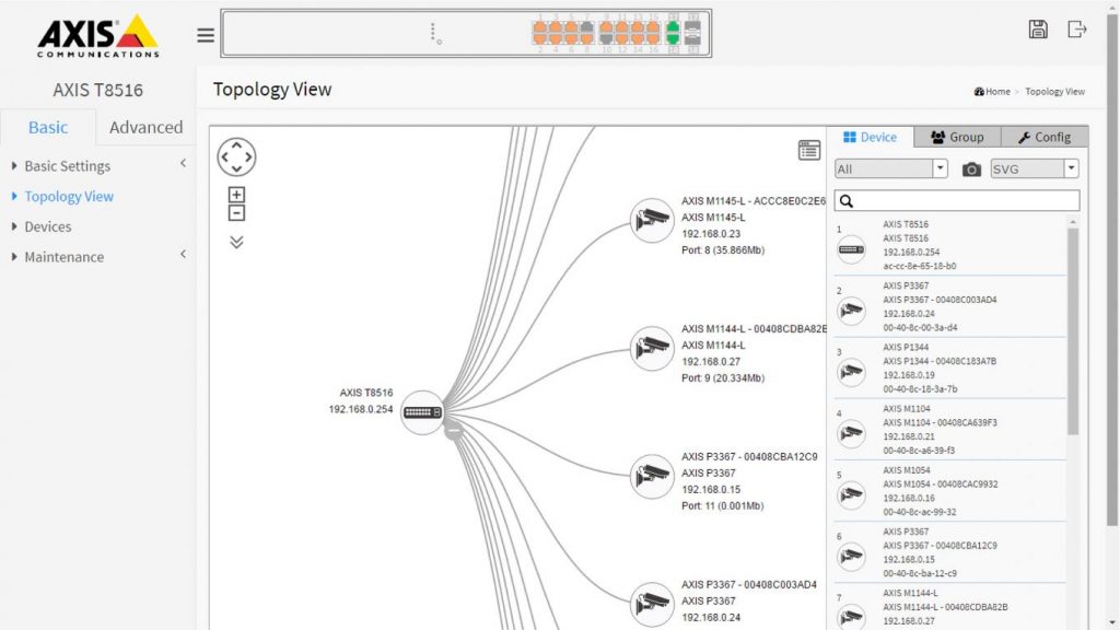 T8508 PoE+ネットワークスイッチ (AXIS) - システムケイカメラ
