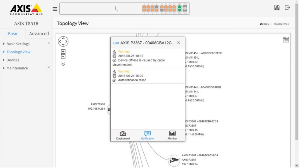 T8508 PoE+ネットワークスイッチ (AXIS) - システムケイカメラ