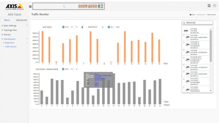 T8508 PoE+ネットワークスイッチ (AXIS) - システムケイカメラ