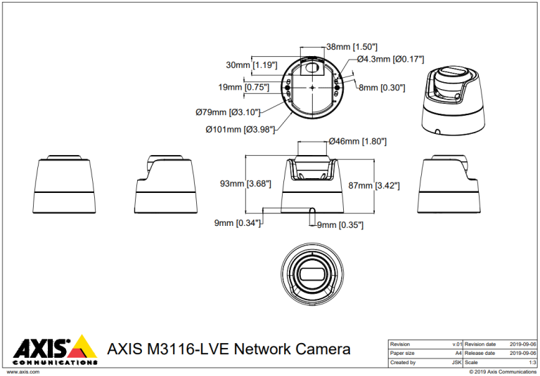M3116-LVE (AXIS) - システムケイカメラ