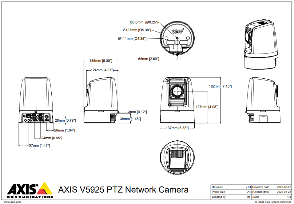 V5925 (AXIS) - システムケイカメラ