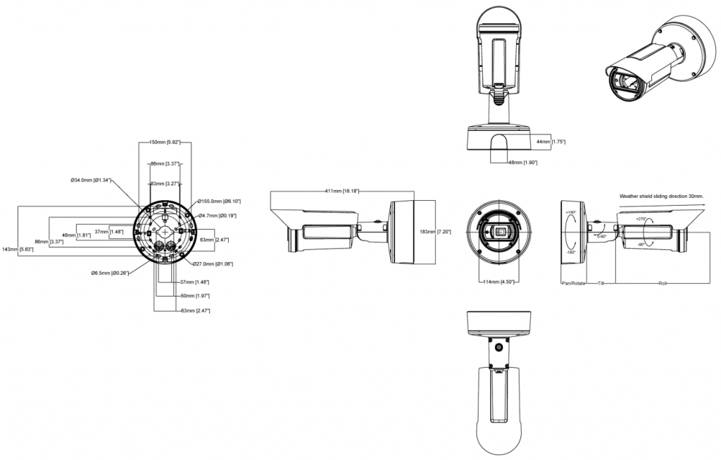 Q1808-LE バレットカメラ (AXIS) - システムケイカメラ