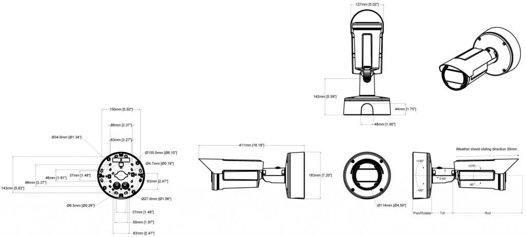 Q1809-LE バレットカメラ (AXIS) - システムケイカメラ